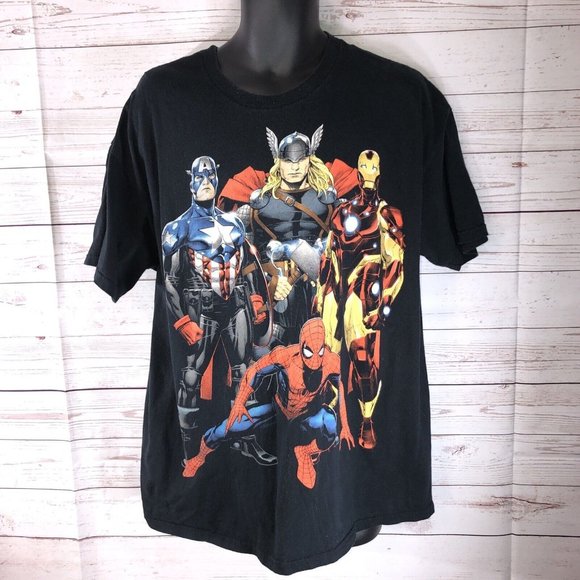 MAD Engine | Shirts | Mad Engine Marvel Avengers Big Print Tee Black ...